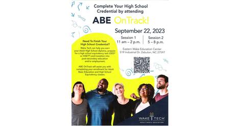 ABE OnTrack - Wake Tech Adult Basic Education (09/20/2023) - News ...